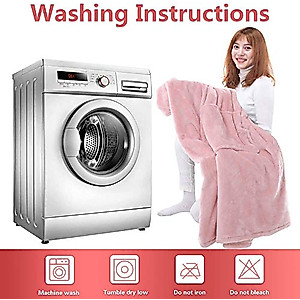 VAE Oversized Blanket Hoodie,Wearable Soft Sherpa Fleece Snuggle Blanket Hoodie Adult for Women Men Teens