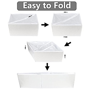 Wardrobe, Clothes, Closet Home Organizer, 7 grid divider, White, 2 pack, for Pants, Jeans, T shirts, Leggings, Foldable Clothes