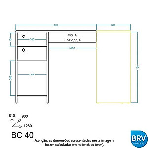 Manhattan Comfort Palermo Classic L-Shaped Office Work Desk With 2 Drawers and 1 Cubby, White