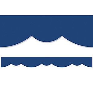Creative Teaching Press CTP Blue Stylish Scallops EZ Border Bulletin Board Border Classroom Décor