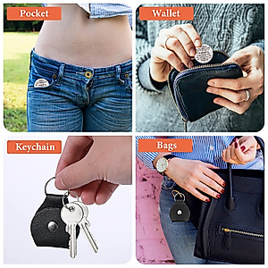 cobee Pocket Hug Token, Encouragement Long Distance Relationship Keepsake Stainless Stell Double Sided Inspirational Pocket Hug Token Gift with Leather Keychains for Family, Friends, Lovers(Style-A)