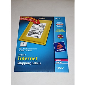 Avery Printable Shipping Labels, 5.5" x 8.5", White, 20 Blank Mailing Labels (18126)