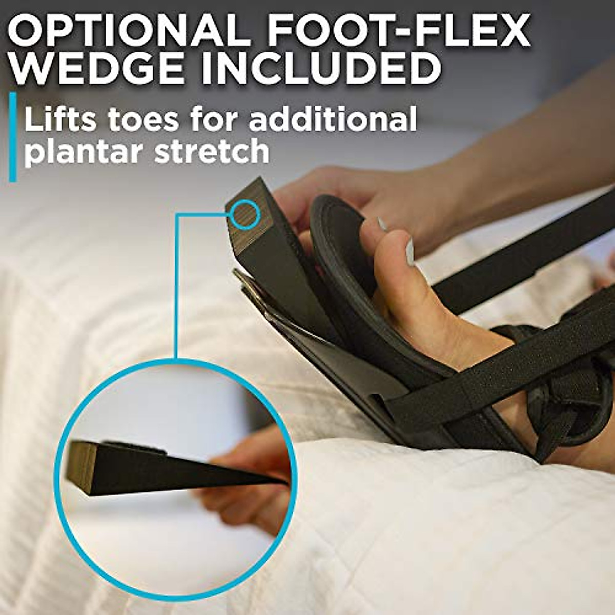 BraceAbility Sleeping Stretch Boot - Plantar Fasciitis Night Foot Splint Adjustable Achilles Tendonitis Brace for Fascia, Tendon and Calf Stretching, Heel and Bone Spur, Arch Pain Treatment (Medium)
