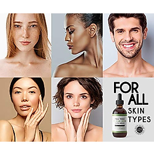 Tea Tree Serum for Face and Acne Prone Skin (1oz) by Kate Blanc Cosmetics. Tea Tree Oil Face Serum to Fight Acne Scars, Pimples, Dark Spots. Promotes Clear Skin for Teens