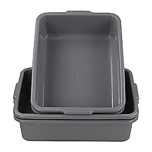 Farmoon 13L Commercial Bus Tub, Grey Wash Basin Tote Box, 4 Packs