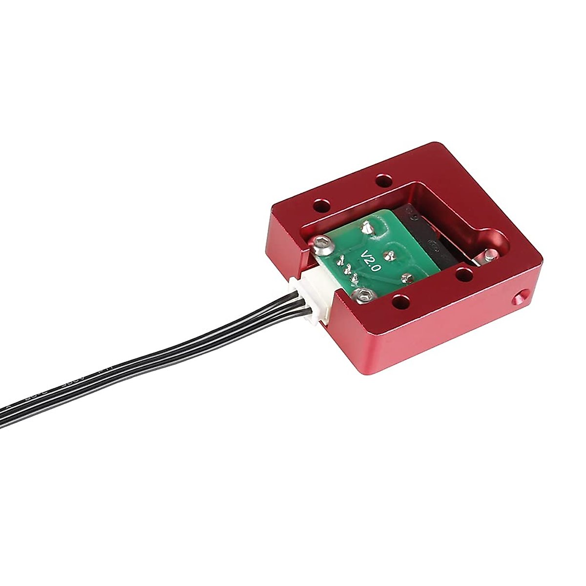 Aluminum 3D Printer Parts Filament Break Module Detector Sensor Run Out Pause Monitor for Creality CR-10 V3 V2 / SV03 / CR-10S Pro V2 / CR10 Max/Ender 3 Max/Ender-6 /CR-3040 Pro (Filament Sensor)