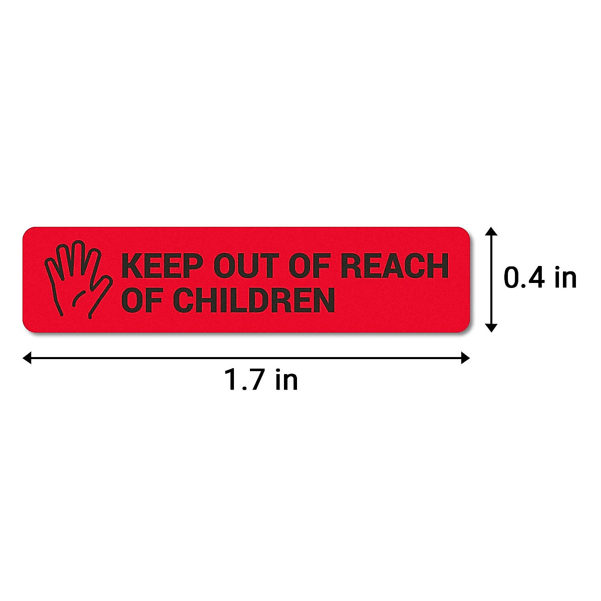 300 Labels - 1.7 x 0.4 inch - Keep Out Reach Keep of Children Labels for Keep Away from Children Stickers for Choking Hazard Warning, Small Parts, Pharmacies