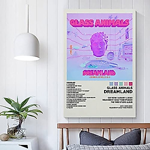 XIAOMB Glass Animals Poster Dreamland Poster Album Cover Poster for Bedroom Aesthetic Wall Decor Canvas Wall Art Gift 12x18inch(30x45cm)