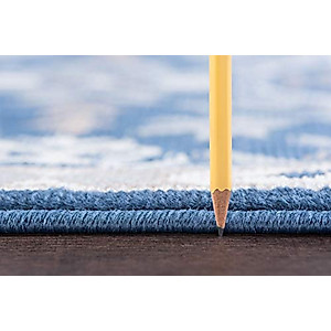 Izel Navy 5x7 Area Rug - Area Rugs for Living Room, Bedroom Rug, Dining Room Rug, Entryway or Kitchen Rug - Alfombras para Salas