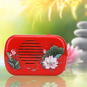 Zerodis Mini Buddha Music Player Machine Buddhist Chanting Player Praying Song with 22 Buddhist Songs(Jujube Red)(Jujube Red)