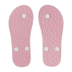 Roxy Girls Rg Pebbles Flip Flop Sandal, White/Orange/Pink 232, 4 Big Kid