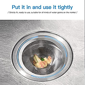 Maxware 4PCS Heavy Duty Stainless Steel Sink Strainer,Sink Basket Set, Fits Most Kitchen Sinks 4.5'', Bathroom Sinks 2.75'',Shower Drains