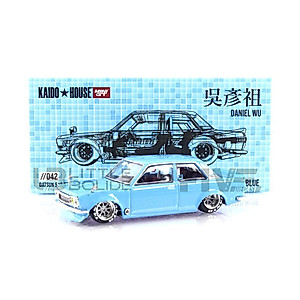 Datsun 510 Street Tanto V1 Hang Hau Blue Designed by Jun Imai Daniel Wu x Kaido House Special 1/64 Diecast Model Car by True Scale Miniatures KHMG042