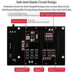 Bicool Waveshare Uninterruptible Power Supply UPS Module for Jetson Nano Developer Kit(A02 & B01), Stable 5V Power Output Real Time OLED Monito