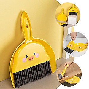 Desktop Dust Pan 2 Sets Small Dustpan and Brush Set Mini Broom and Dustpan Set Small Broom and Dustpan Set Handheld Broom and Dustpan Set Desk Cleaning Tools