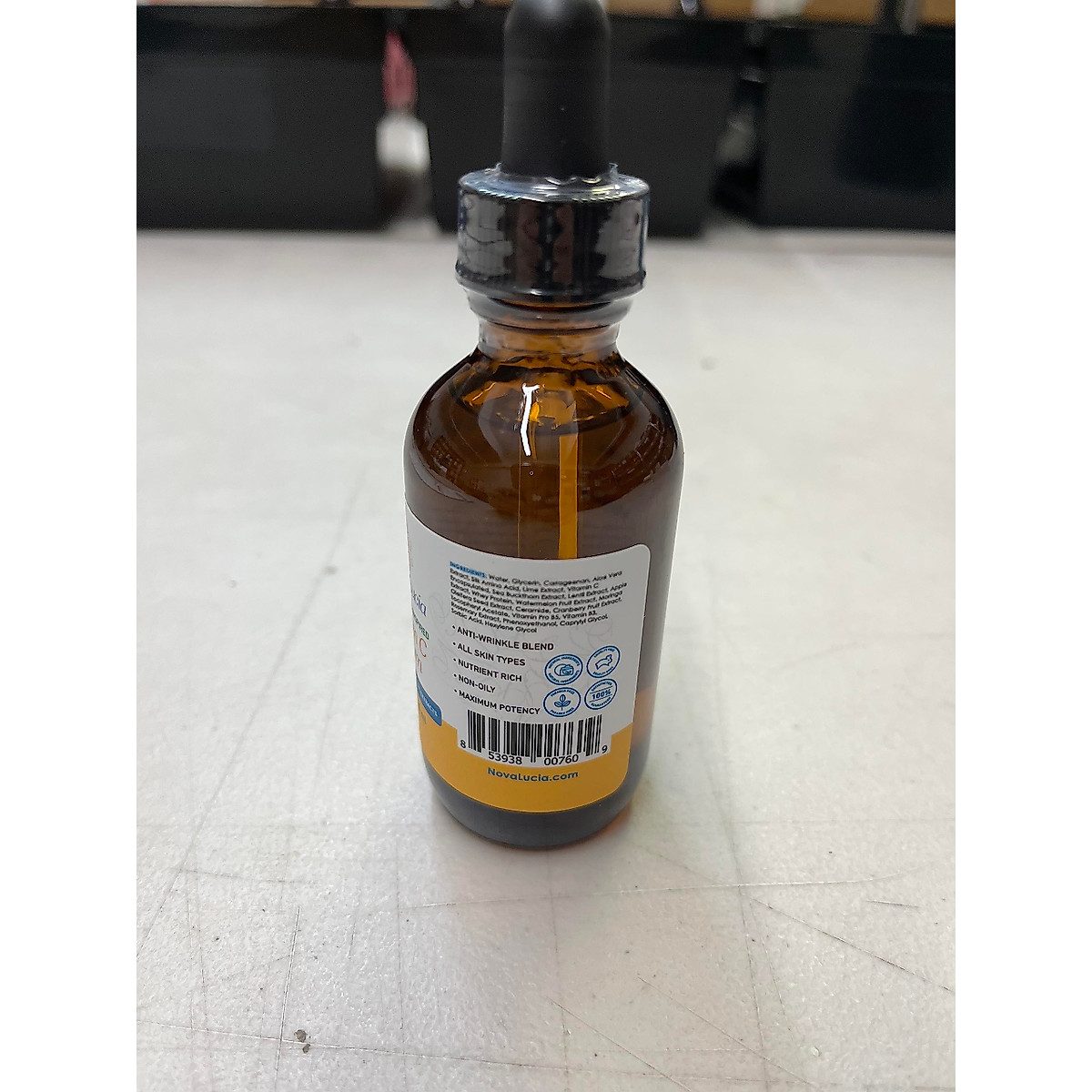 Vitamin C Serum for Face Anti Aging with Aloe Vera & Pro Vitamin Fruit Extracts Anti-Oxidant Anti Wrinkle Boost Collagen Production Day & Night 2oz