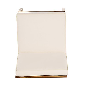 Christopher Knight Home Giancarlo Outdoor Acacia Wood Armless Chair with Water Resistant Cushion, 23.75 "W x 28 "D x 32.75 "H, Teak + Cream