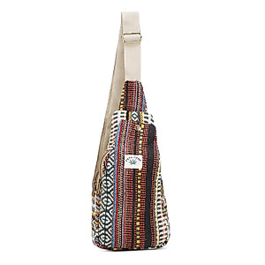 Suman Enterprises Hemp Sling Backpack- Hemp Cross body Bag- Hemp Shoulder Backpack Adjustable Strap for Men & Women (Multi-2)