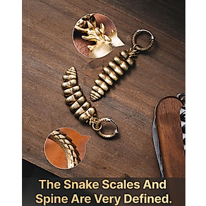 COPPERTIST.WU Rattlesnake Tail Earrings Huggie Hoop Dangle Rattle Earrings Brass Shakeable Jewelry Gift for Women Men