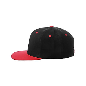 Classic Snapback Hat Custom A to Z Initial Letters, Black Red Cap White Red Letter Initial S