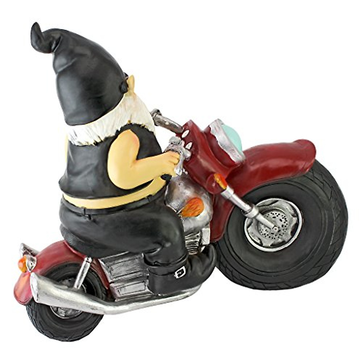 Design Toscano QM7512103 Axle Grease The Biker Garden Gnome Motorcycle Statue, full color