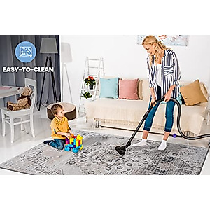 NAAR PAYAS Collection 5x7 Cream/Beige/Medallion Non-Shedding Living Room Bedroom Dining Home Office Stylish and Stain Resistant Area Rug