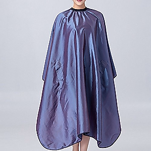 OLizee Hair Cut Hairdressing Cape Cloth Apron Stretch Out Hand Waterproof Salon Barber Gown 57 x 63", (Purple)
