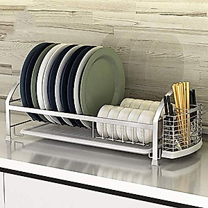 SDGH Stainless Steel Dish Rack - Kitchen Countertop Storage Dishes Drain Rack 55x26.5x19.7cm(LxWxH)