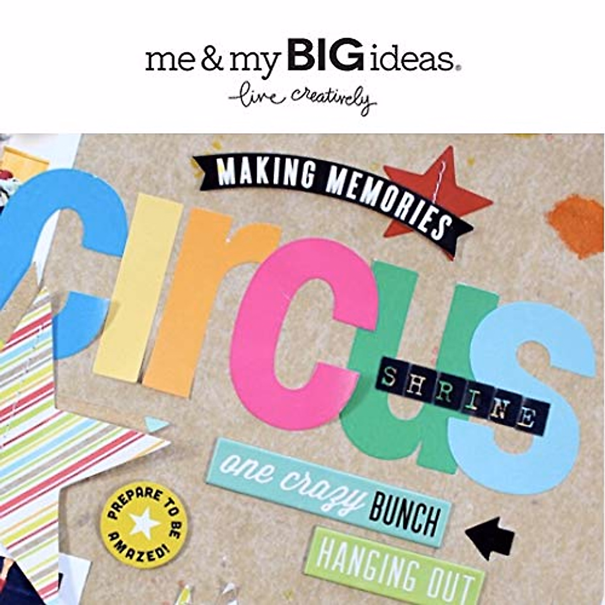 me & my BIG ideas mambiChips Chipboard Stickers - Scrapbooking Supplies - Vacation Theme - Metallic Glitter & Multi-Color - Great for Projects, Scrapbooks & Albums - 4 Sheets, 65 Stickers Total