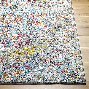Livabliss Odelia Vintage Bohemian Area Rug, 7'10" x 10'3", Aqua