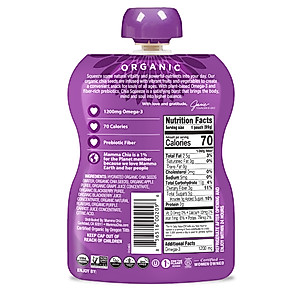 Mamma Chia Blackberry Bliss Organic Squeeze Snack, Non GMO, Gluten Free, 3.5 Ounces (Pack Of 16)