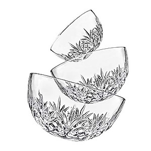 Godinger Glass Nesting Bowls Set, Dish Bowl Set - Dublin Collection, Set of 3