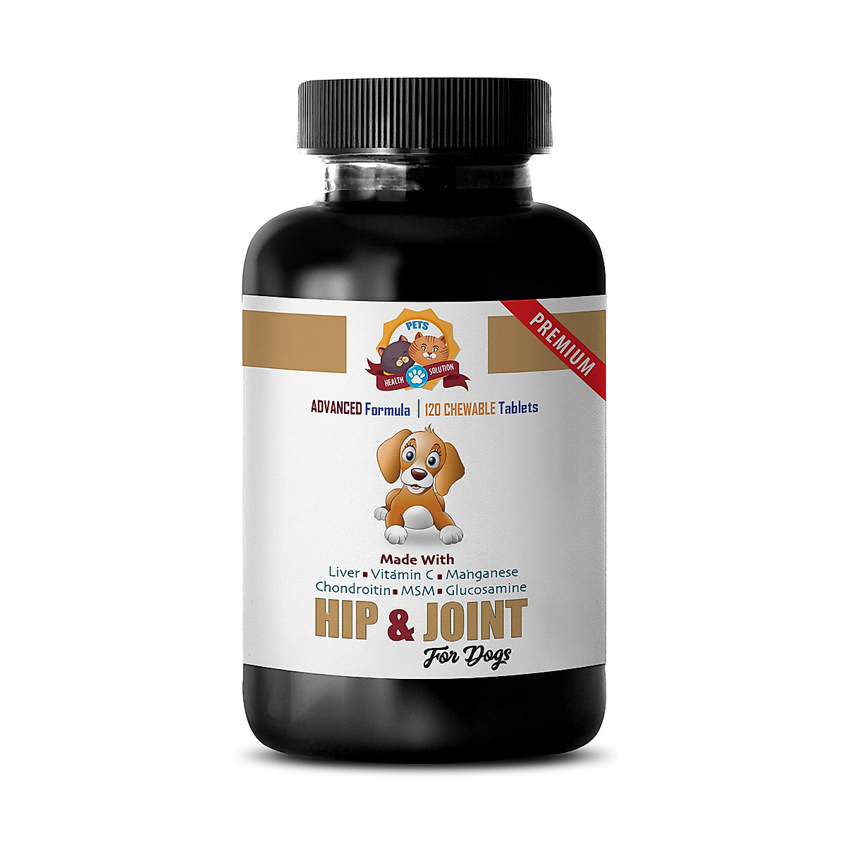 Dog Joint Supplement - Dog Hip and Joint Support - Premium Formula - Dog Bites Healthy - glucosamine sulfate 2kcl - 1 Bottle (120 Chews)