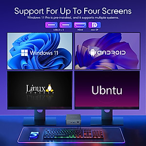 GEEKOM Mini PC Mini IT11, Intel Core i7-11390H Mini Computers (8 Threads,Up to 5.0 GHz), 32GB DDR4 1TB M.2 SSD Windows 11 Pro NUC11 Desktop Computer, Support 8K UHD/WiFi 6/Bluetooth 5.2/USB4.0