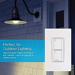 Lutron Caseta Smart Home Switch, Compatible with Alexa, Apple HomeKit, Google | 6-Amp, for Ceiling, Exhaust Fans, LED, Incandescent and Halogen Bulbs | PD-6ANS-LA | Light Almond 12-Pack, 12 Pack