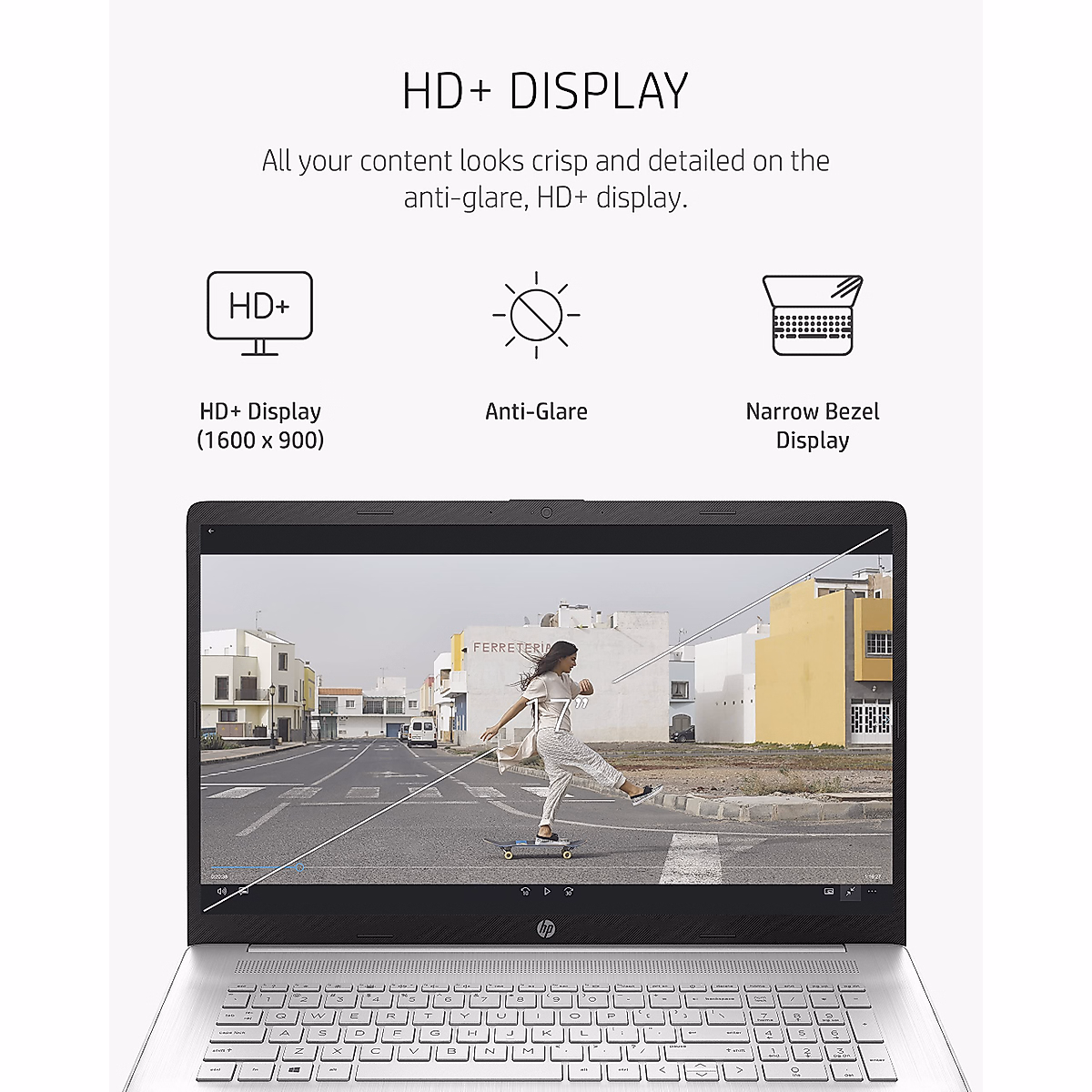 HP 17 Laptop, 11th Gen Intel Core i5-1135G7, 8 GB RAM, 256 GB SSD Storage, 17.3-inch HD+ Display, Windows 10 Home, Anti-glare Screen, Long Battery Life, Web-cam & Dual Mics (17-cn0021nr, 2021)