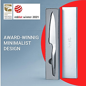 HAST 5.3-inch Utility Knife, Ultra-Sharp Professional Vegetable Knife, Japanse Carbon Steel, Lightweight, Ergonomic & Award-Winning Design, Sleek Stainless Steel Utility Knife