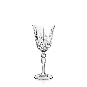 Barski Wine Glass - Goblet - Red Wine - White Wine - Water Glass - Stemmed Glasses - Set of 6 Goblets - Crystal like Glass - 7 oz. Beautifully Cut Designed Made in Europe