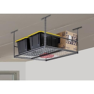 Muscle Rack, Steel Storage Ceiling Rack with Wire Deck 47 in. W x 28 in. H x 47 in. in Silver Vein