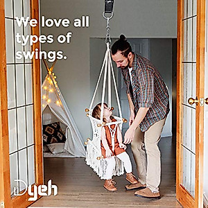 Tree Swing Straps, Set of Two Hanging Straps - Adults, Children or Toddler Swings for Outside/Inside, Hammock Straps with Four Heavy Duty Carabiners and Two M6 Swivels + Carry Bag + eBook