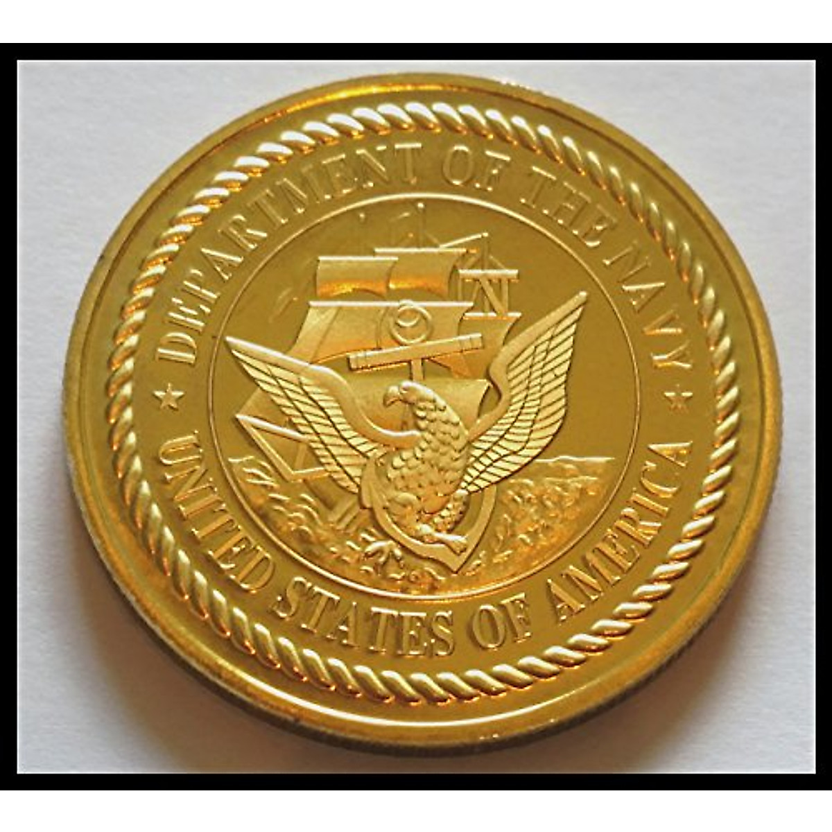 Navy USS George H W Bush CVN-77 Colorized Challenge Art Coin