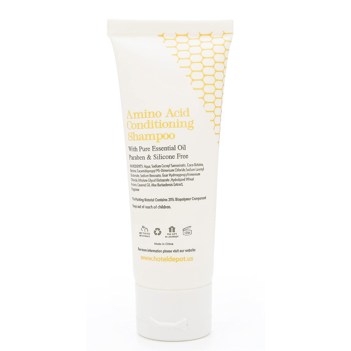 BIO CORN Travel Size Shampoo and Conditioner 2 in 1, Hotel Toiletries Bulk (200 Pack, 1.1oz/30ml) ，Degradable Tube -Cornstarch Material