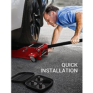 BASENOR Tesla Model 3/Y/S/X Jack Pad Lifting Pucks Jack Lift Pad Adapter Tool with Storage Case(Protects Battery & Chassis) (4 Packs) Accessories