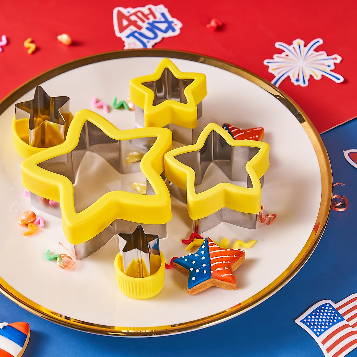 ETERSION Star Cookie Cutter 5 Pieces 5 Sizes 1" to 4"