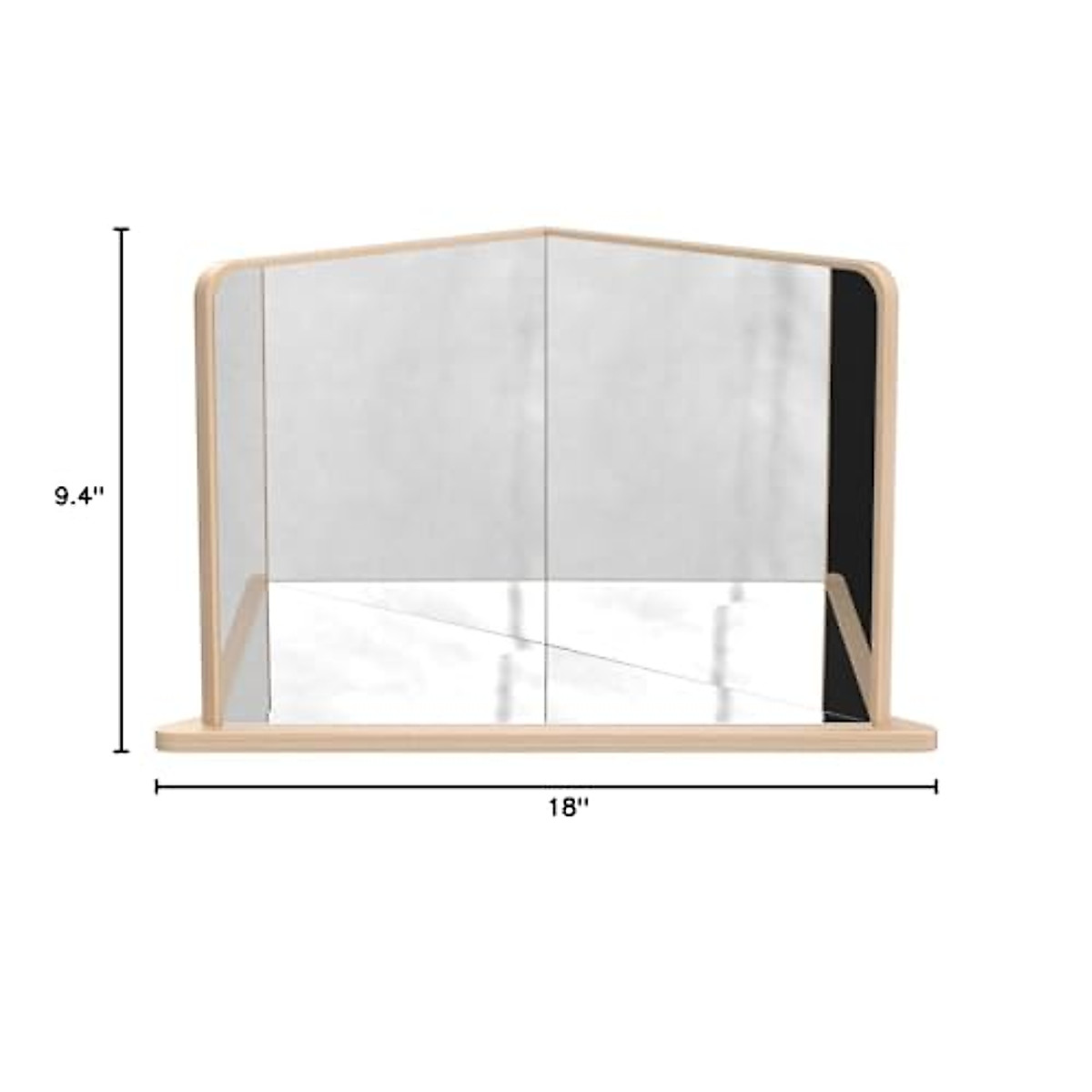 TickiT Wooden 4-Way Mirror - Explore Reflection, Symmetry and Patterns - for All Ages - Add Reflection to Any Sensory Activity Station