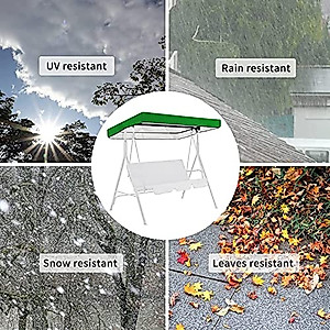 BTURYT Replacement Canopy for Swing Seat 2/3 Seater Garden Hammock Cover,Patio Swing Top Cover for Patio Yard(top Cover only)