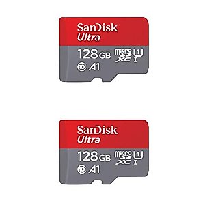 SanDisk 128GB X2 (256GB) MicroSD HC Ultra Uhs-1 Memory Card
