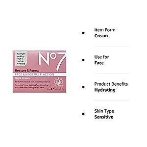 No7 Restore and Renew Night Cream - 1.6 oz