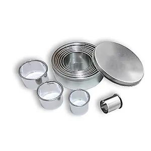 Cookie Cutters, 11 PCS Round Cookie Biscuit Cutter Set, Ring Circle Stainless Steel Metal Cookie Cutter For Dough Pastry Biscuits Muffins Fondant Donut