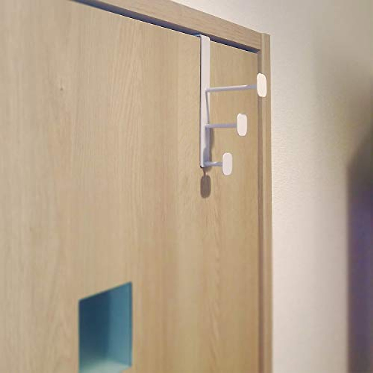 TOYO CASE FRAMO Over The Door Hanger Hook for Clothes, Hats, Coats, Bags, Towels Wing White